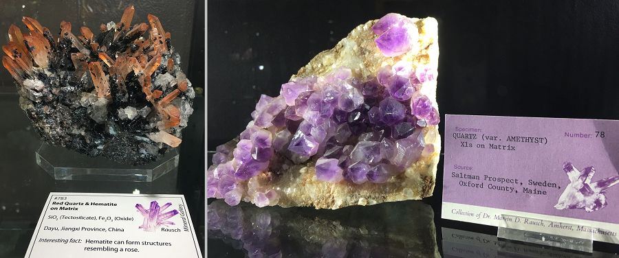 Gemstone quality red quartz and purple quartz (Amethyst) at the UMass ...